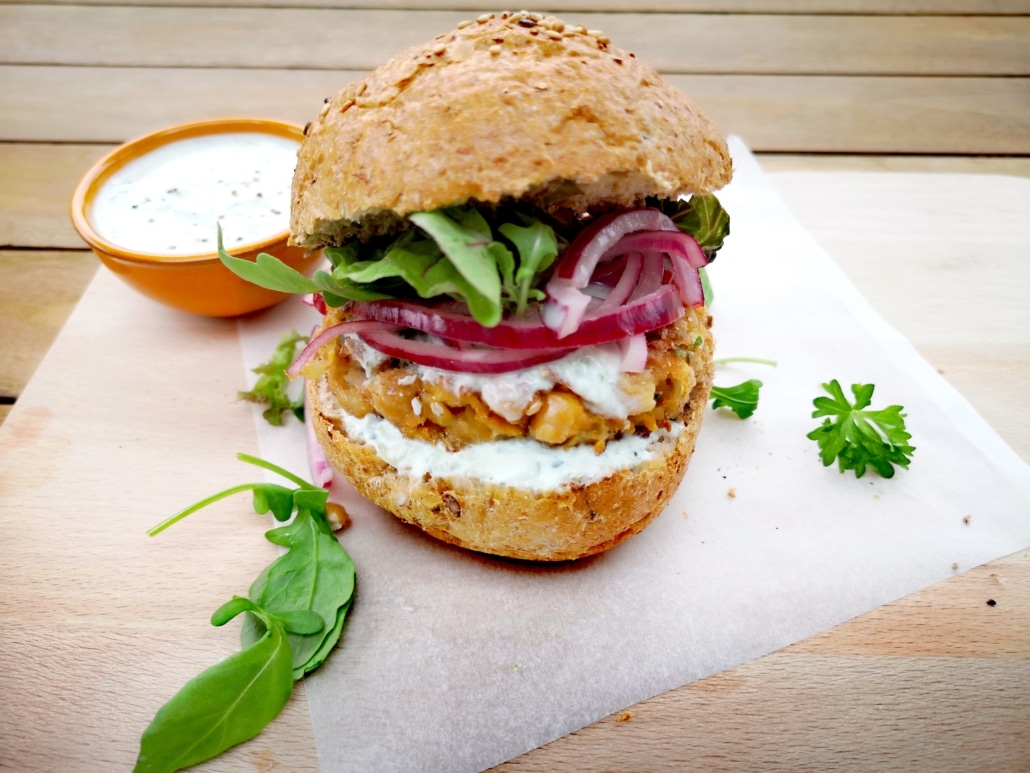 Zoete aardappelburger - Healthy Habitz